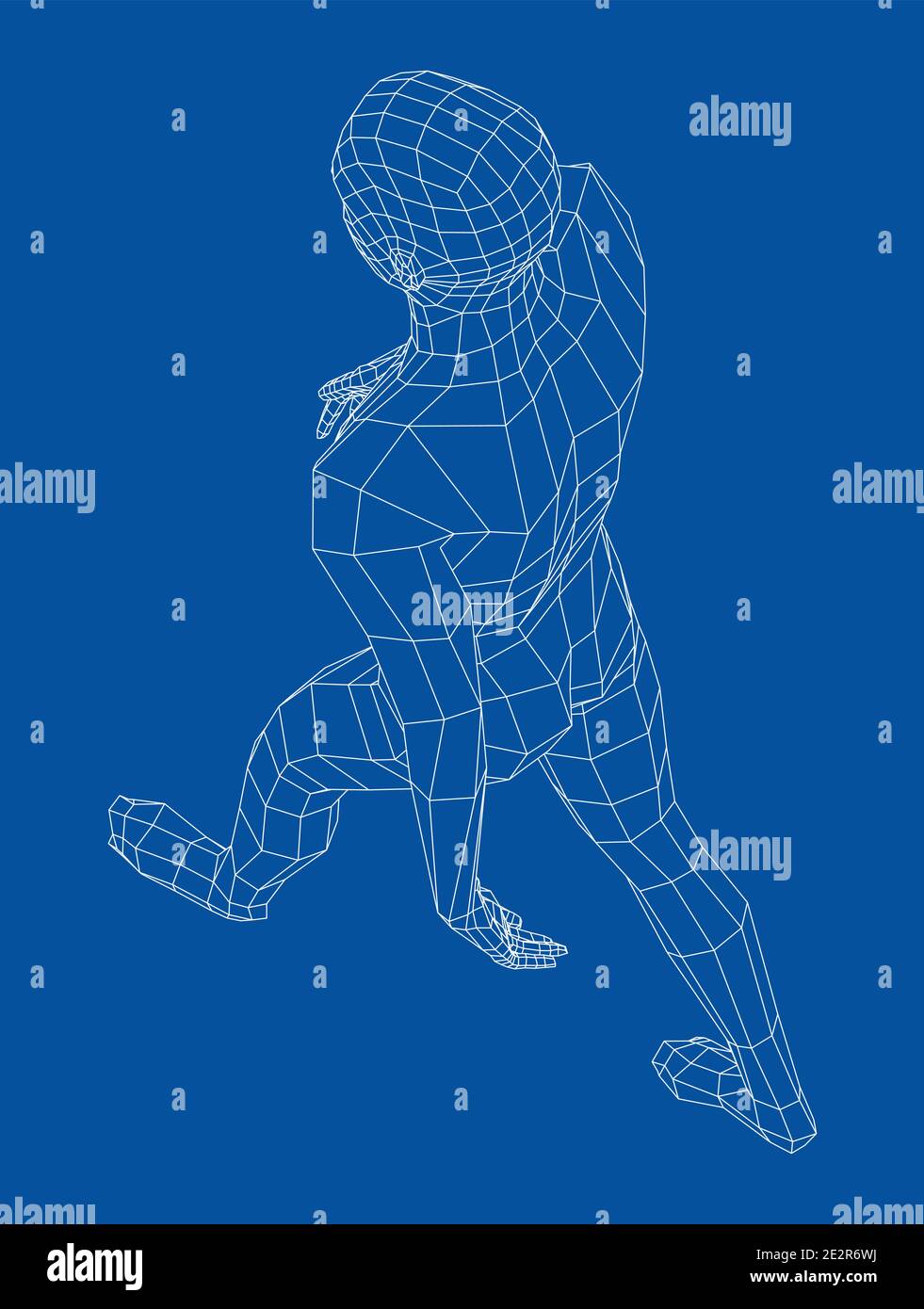 Wireframe walking man. Vector Stock Vector Image & Art - Alamy
