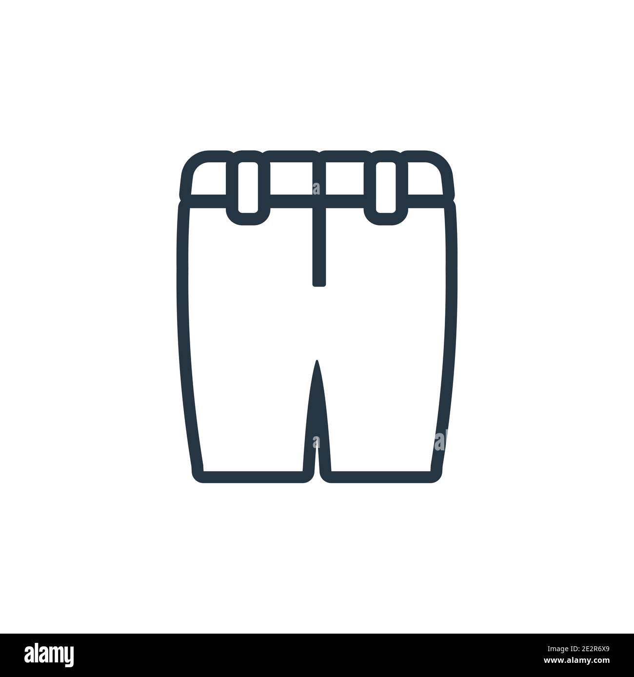 Chino shorts outline vector icon. Thin line black chino shorts icon ...