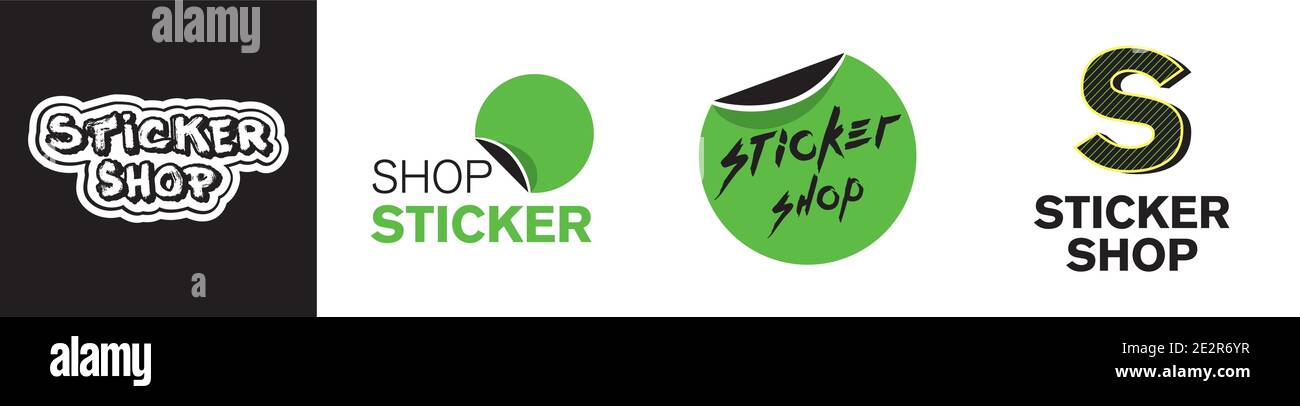 Vector logo for sticker shop, sticker store Stock Vector Image & Art ...