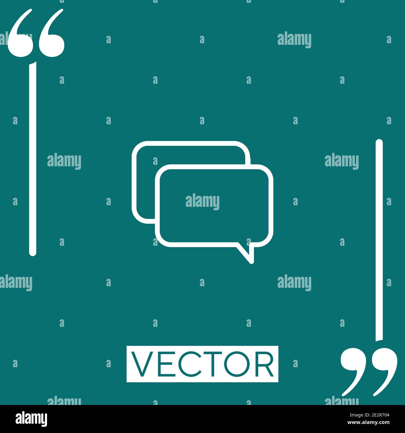 conversation symbol vector icon Linear icon. Editable stroke line Stock ...