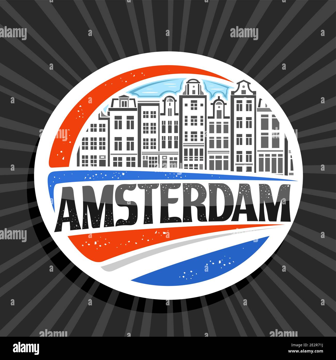 Amsterdam City Logo Amsterdam Netherlands City Symbol Vector