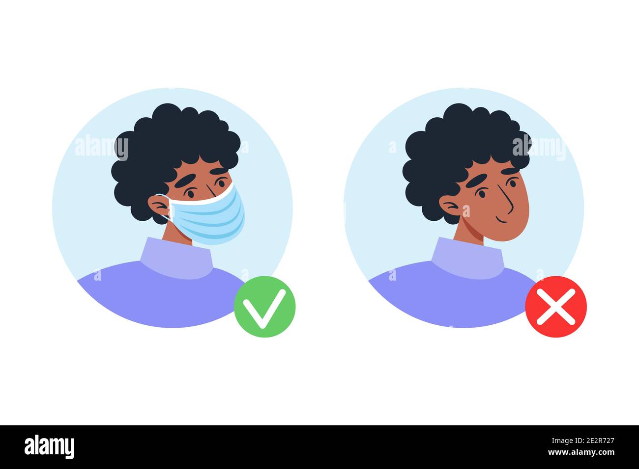 A man in a mask and without a mask, no entry without a mask Stock ...