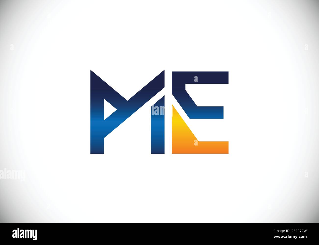 Initial Monogram Letter M E Logo Design Vector Template. M E Letter ...