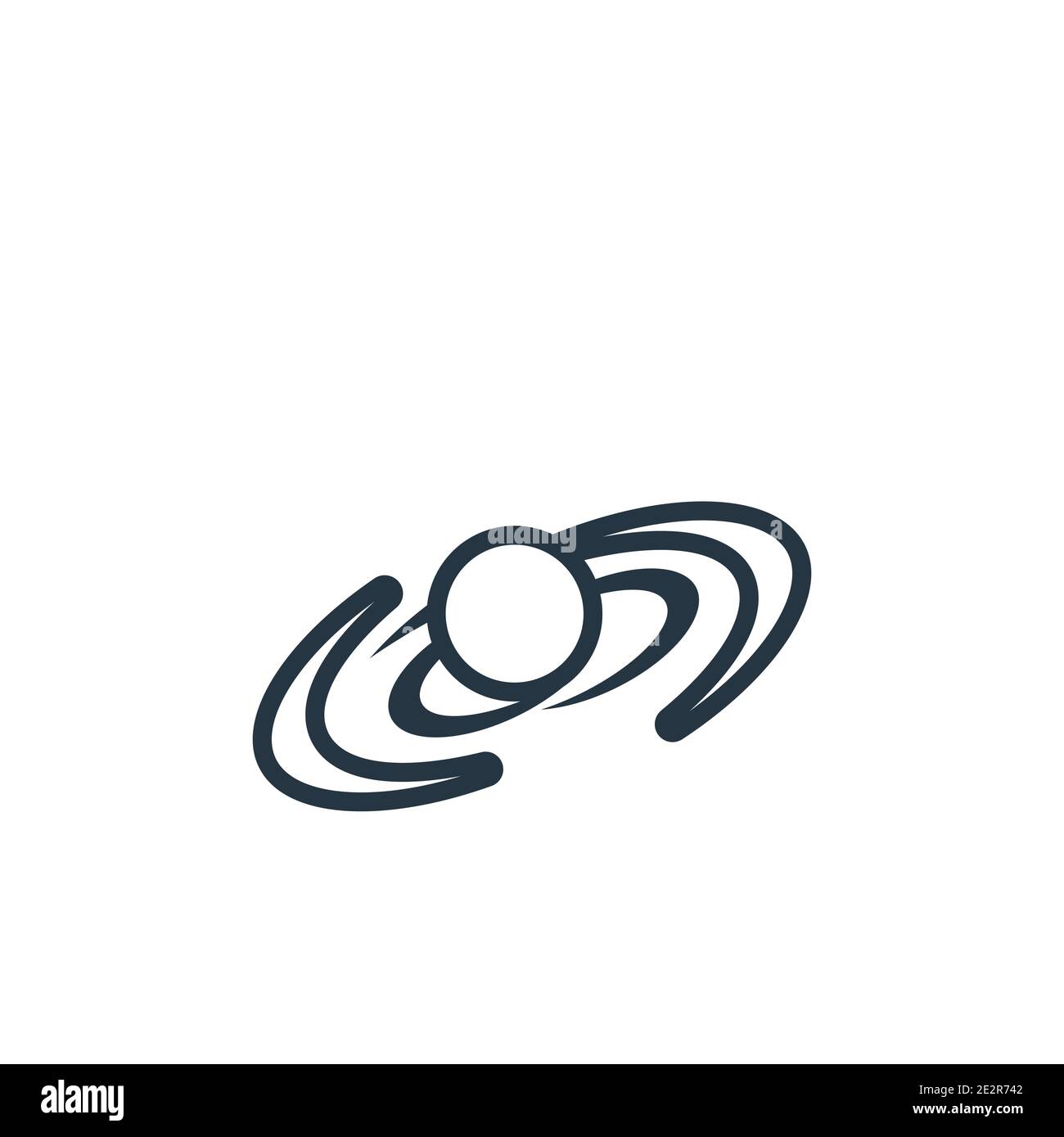 Galaxy outline vector icon. Thin line black galaxy icon, flat vector ...