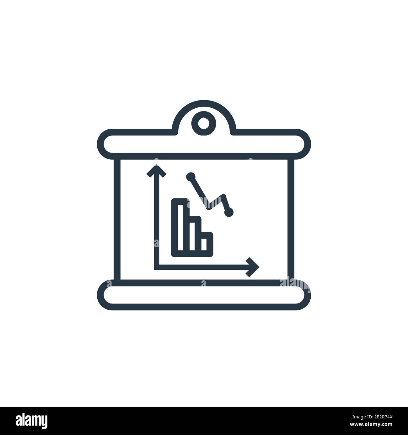 Business analytics graphics outline vector icon. Thin line black ...