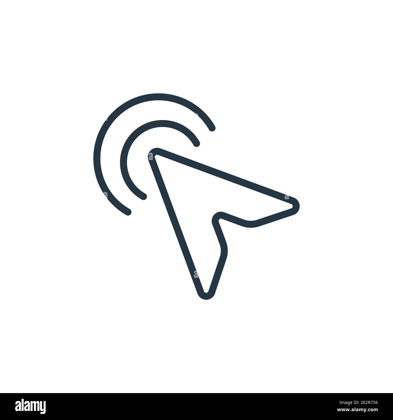 Clicker outline vector icon. Thin line black clicker icon, flat vector ...