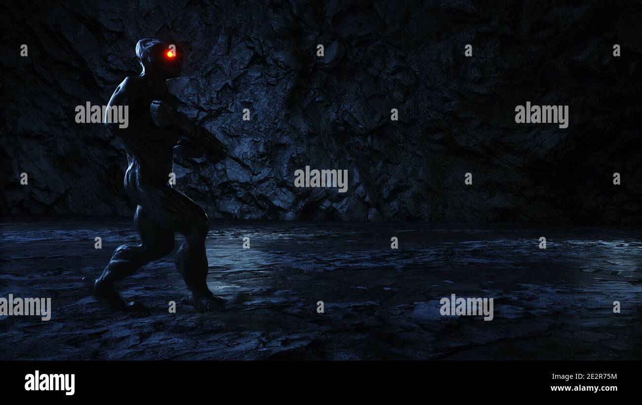 Walking alien hi-res stock photography and images - Alamy