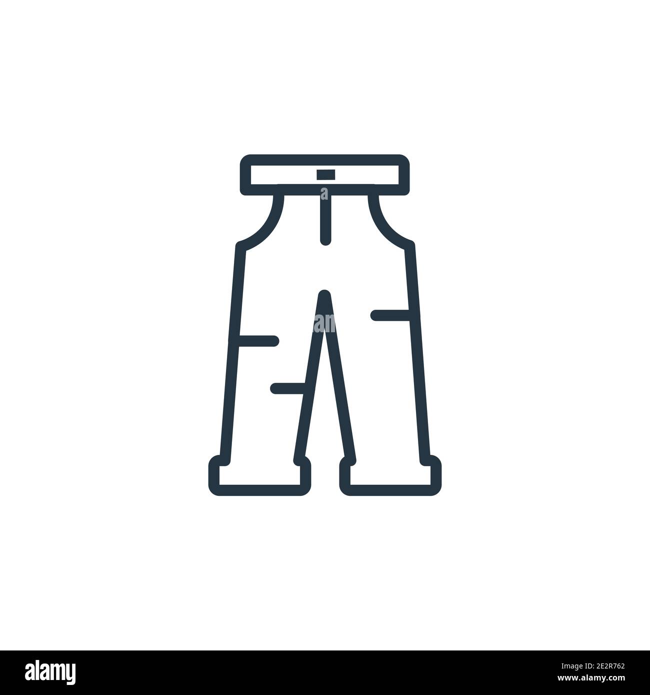 Jeans outline vector icon. Thin line black jeans icon, flat vector ...