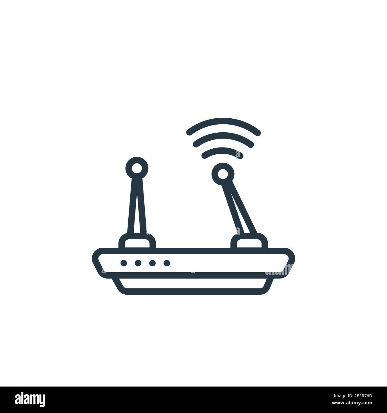 Modem outline vector icon. Thin line black modem icon, flat vector ...
