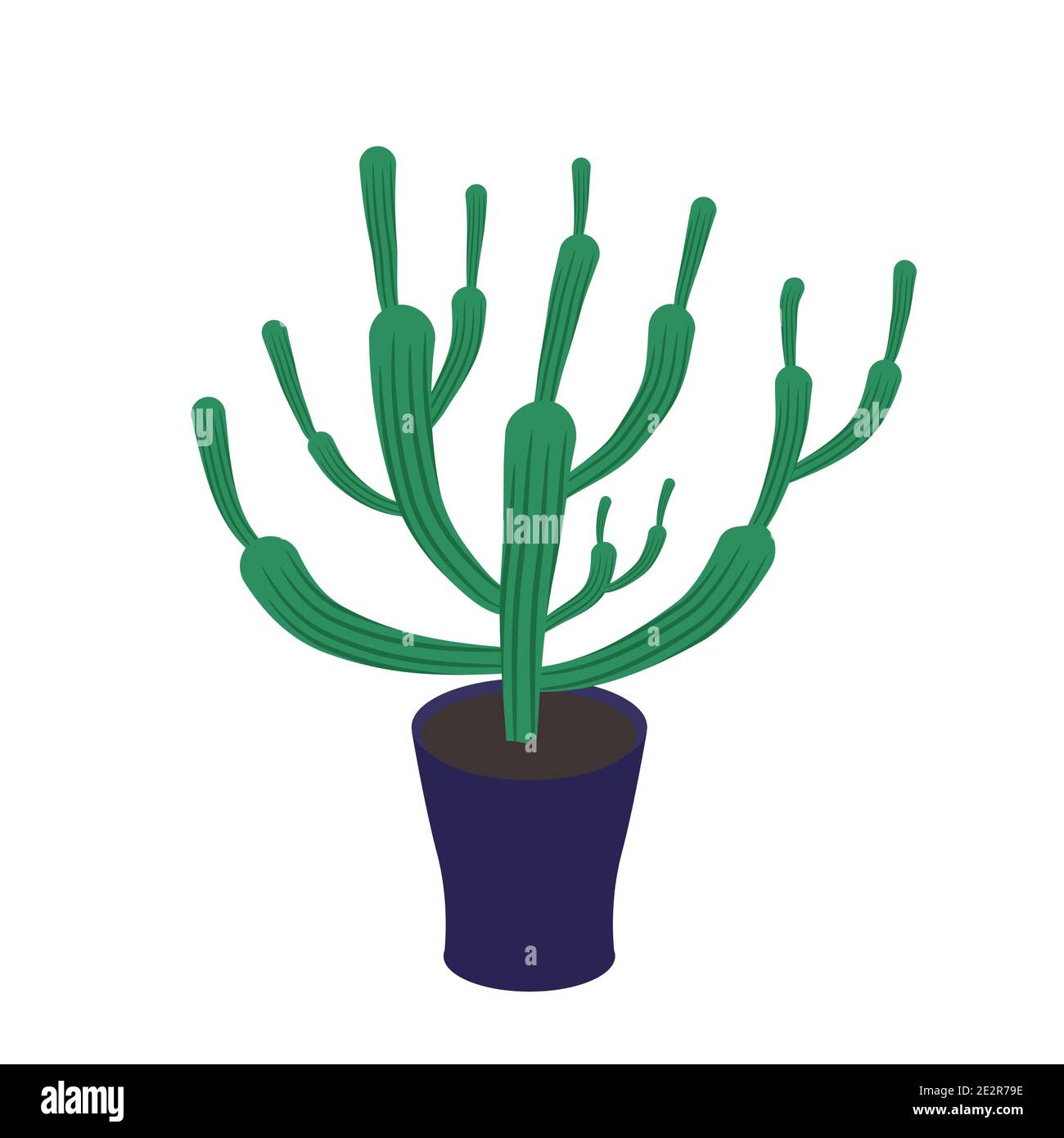 Prickly cactus in cartoon Cut Out Stock Images & Pictures - Alamy