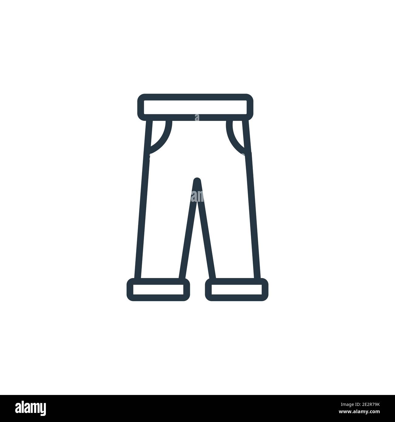 Trousers outline vector icon. Thin line black trousers icon, flat ...