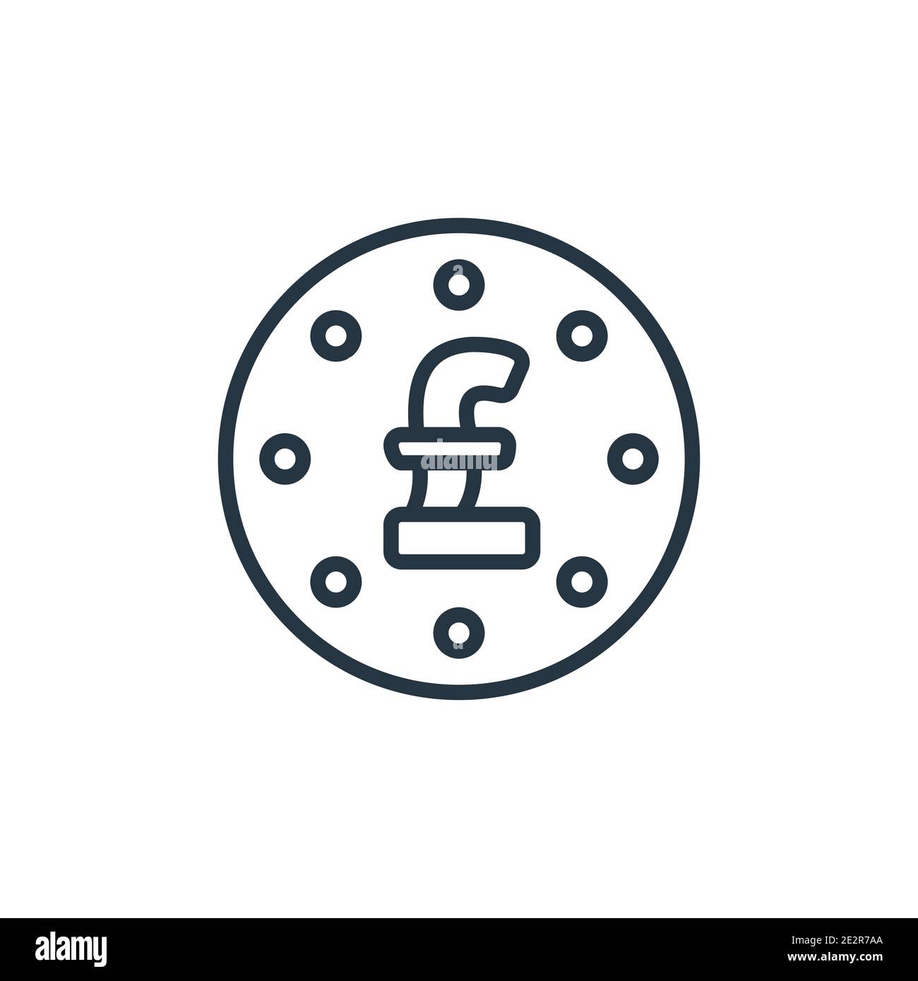 Pound outline vector icon. Thin line black pound icon, flat vector ...