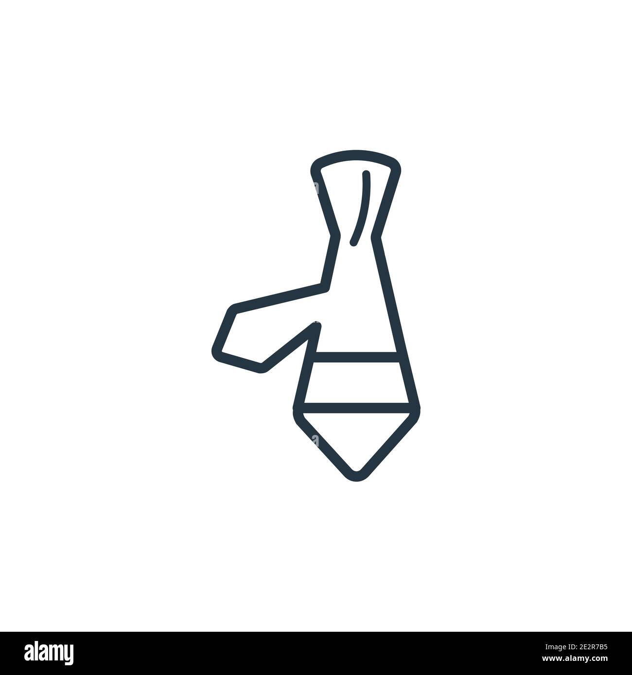 Cravat outline vector icon. Thin line black cravat icon, flat vector ...