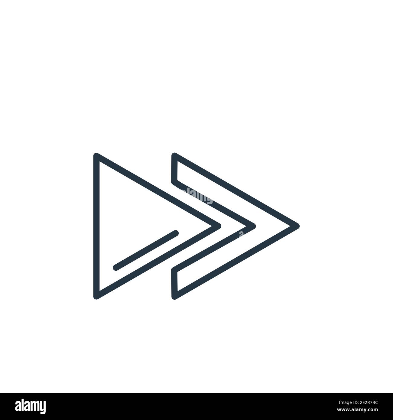 Next outline vector icon. Thin line black next icon, flat vector simple ...