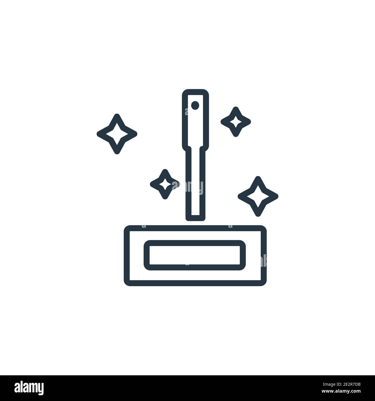Cleaning mop outline vector icon. Thin line black cleaning mop icon ...