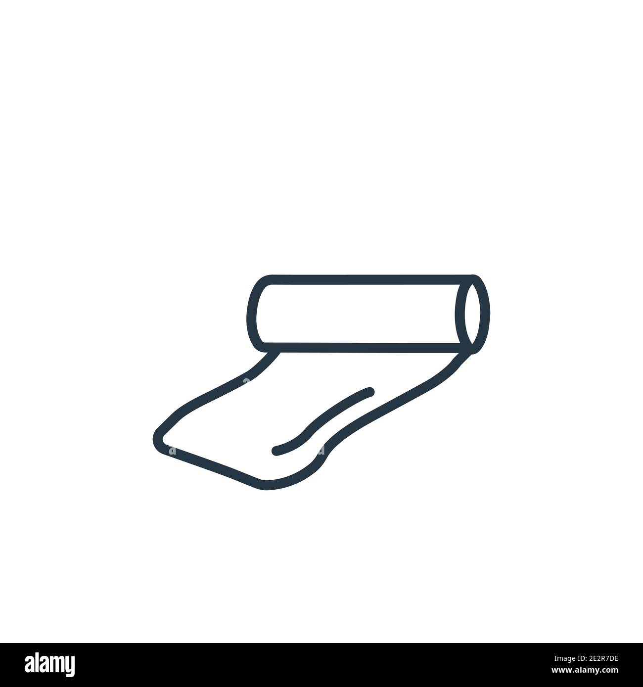 Silk outline vector icon. Thin line black silk icon, flat vector simple ...