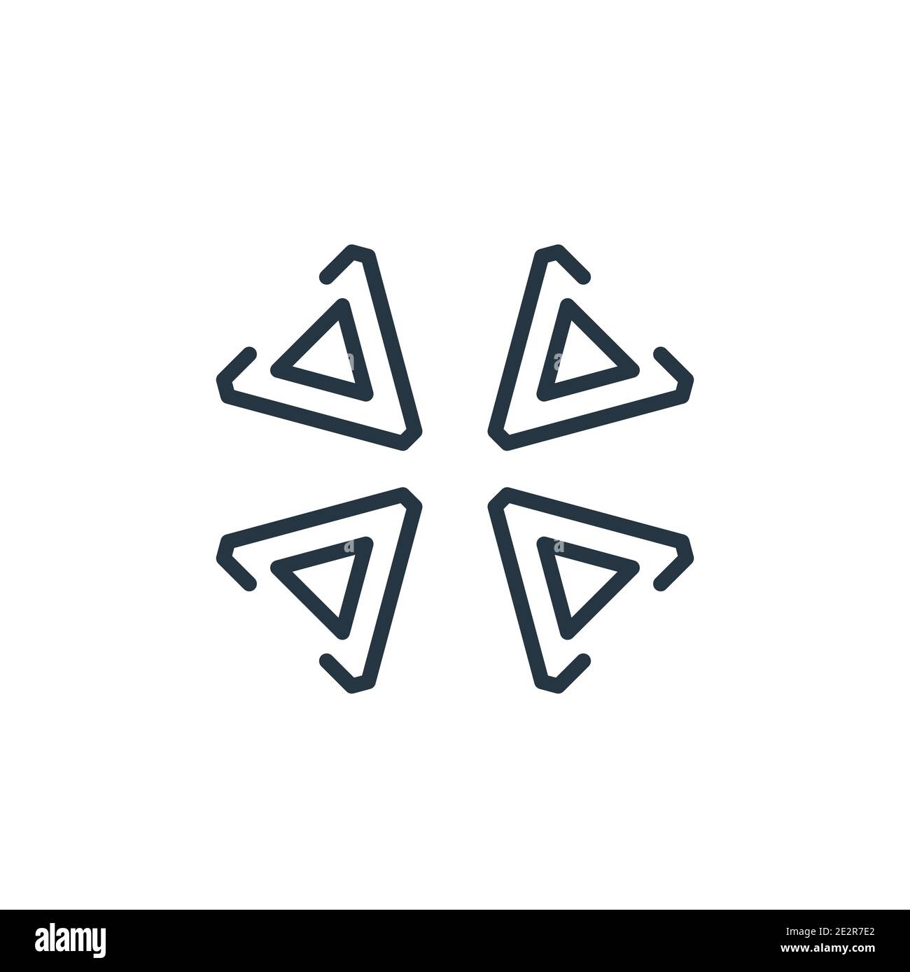 Minimize outline vector icon. Thin line black minimize icon, flat ...