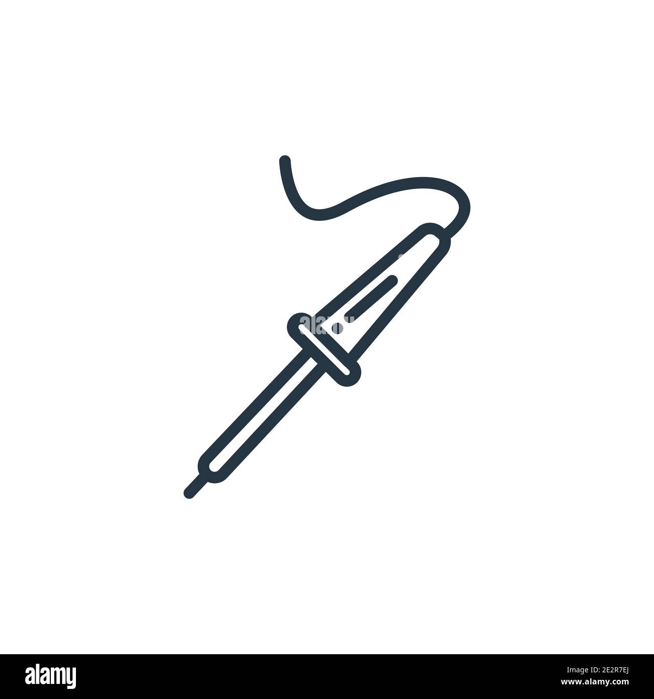 Solder outline vector icon. Thin line black solder icon, flat vector ...