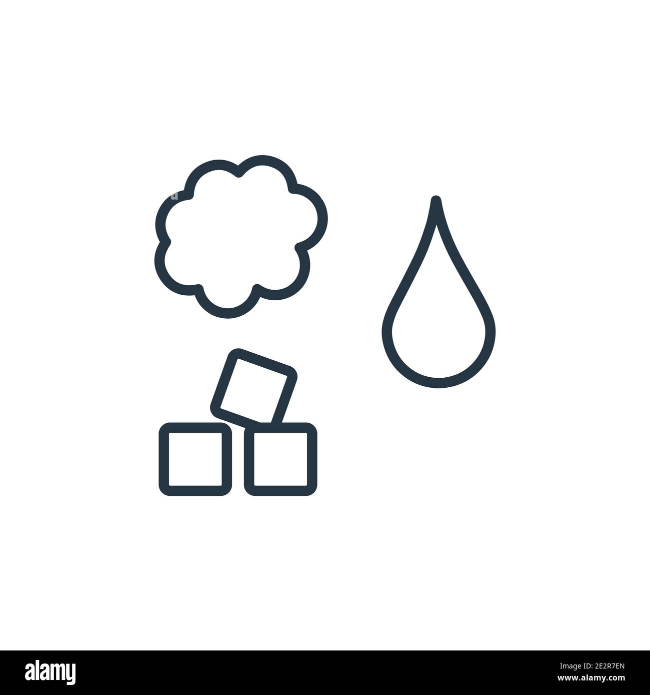 States of matter outline vector icon. Thin line black states of matter ...