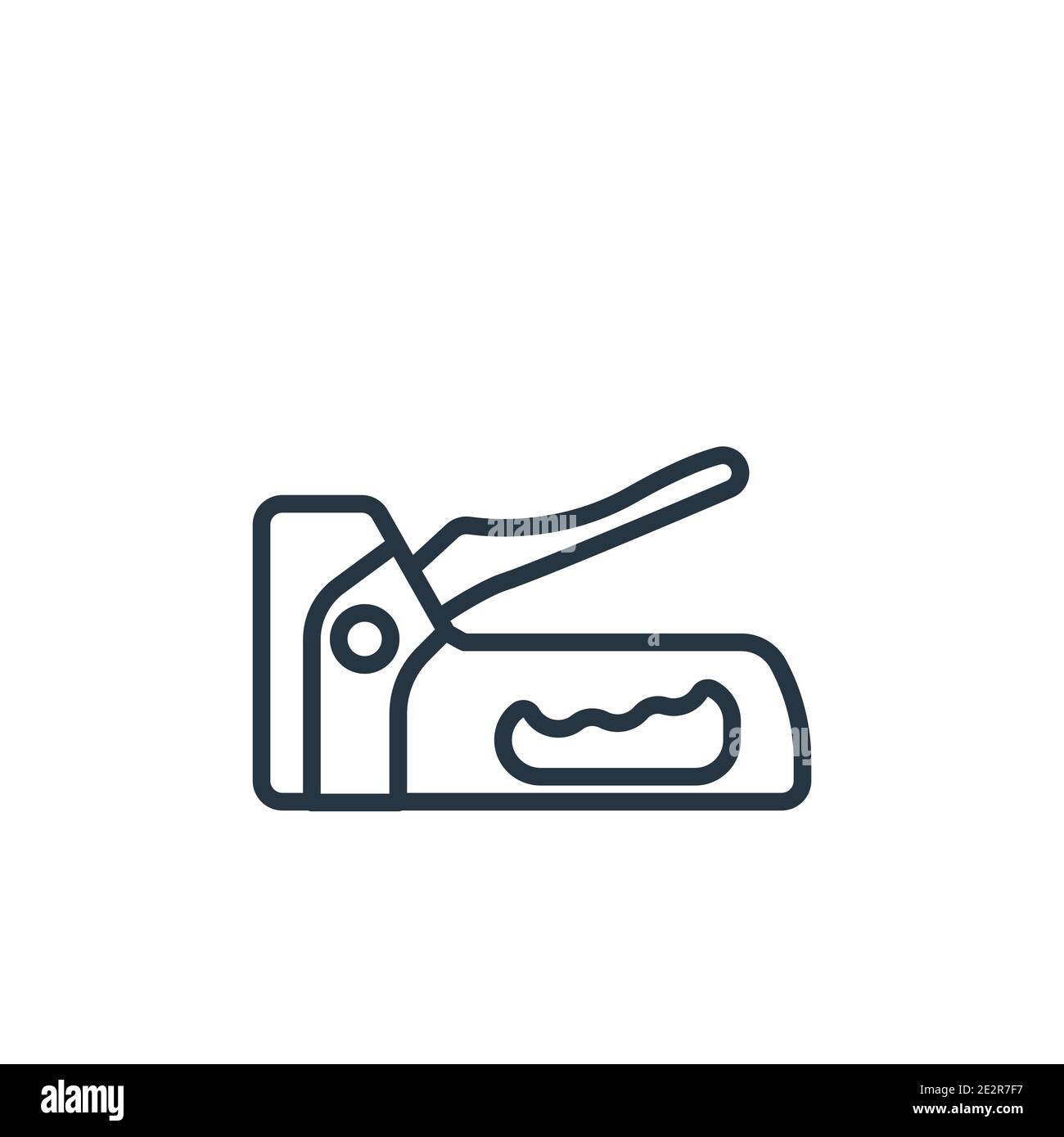 Staple gun outline vector icon. Thin line black staple gun icon, flat ...