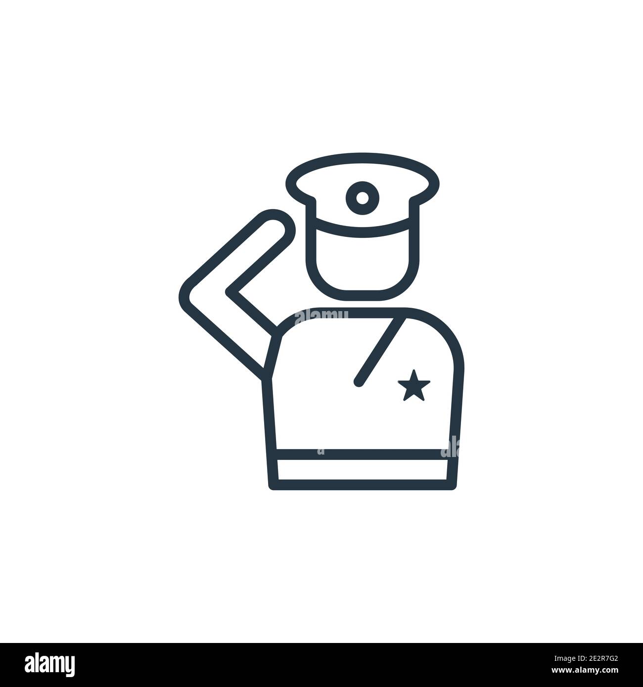 Salute outline vector icon. Thin line black salute icon, flat vector ...