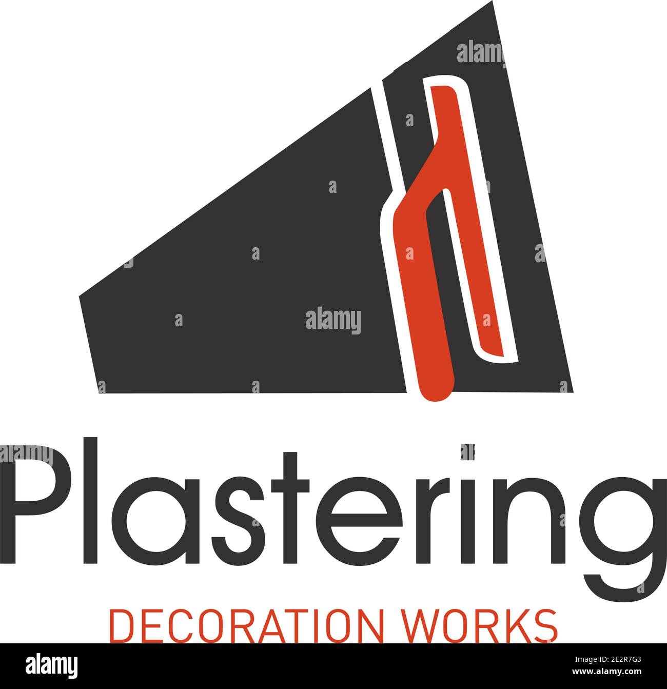 Vector logo of finishing company on plaster and painting Stock Vector ...