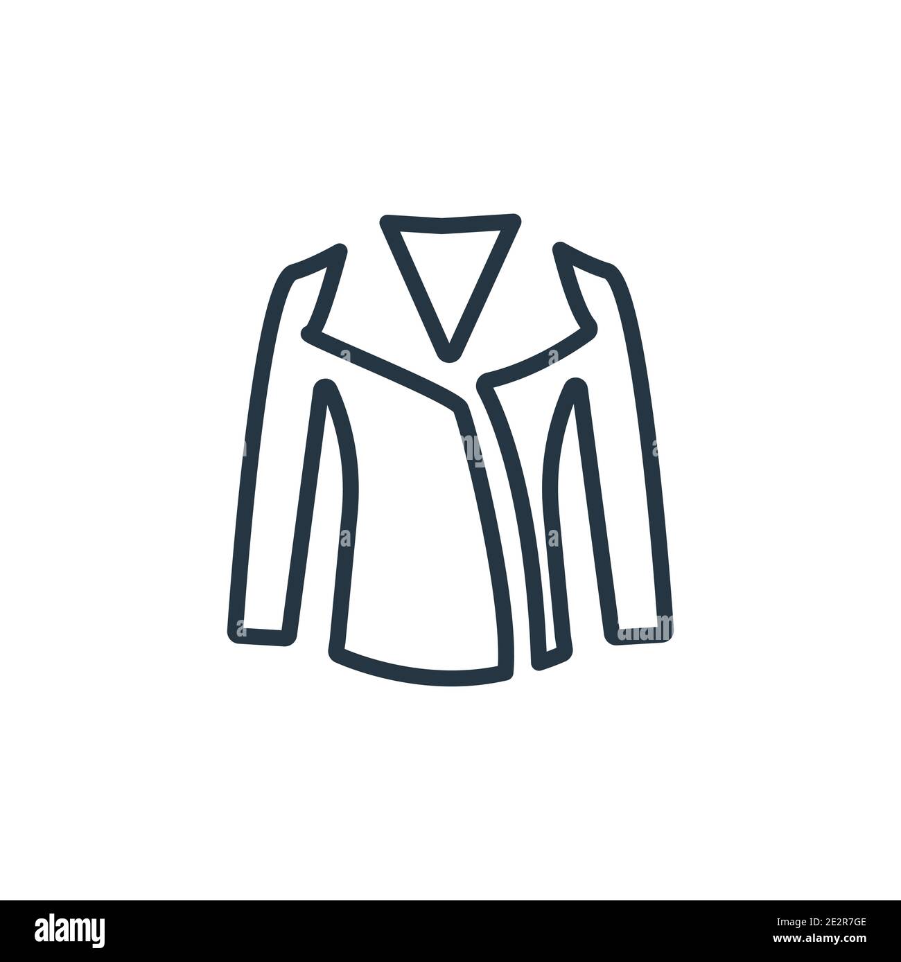 Leather biker jacket outline vector icon. Thin line black leather biker ...