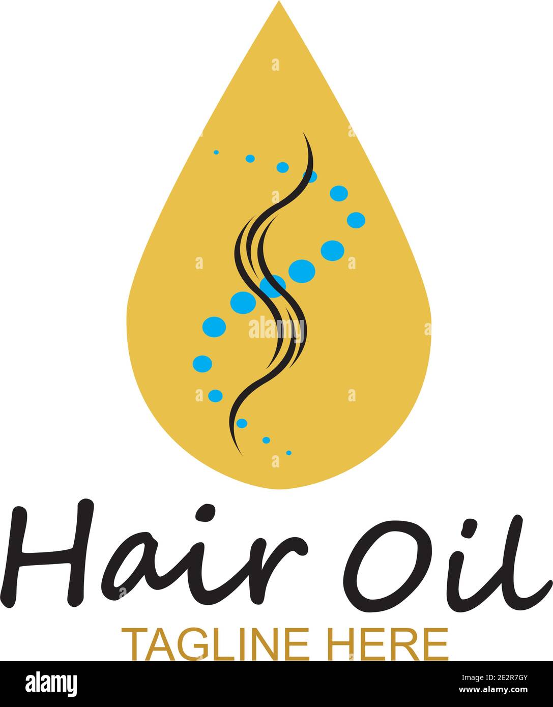 hair oil logo illustration design template Stock Vector Image & Art - Alamy