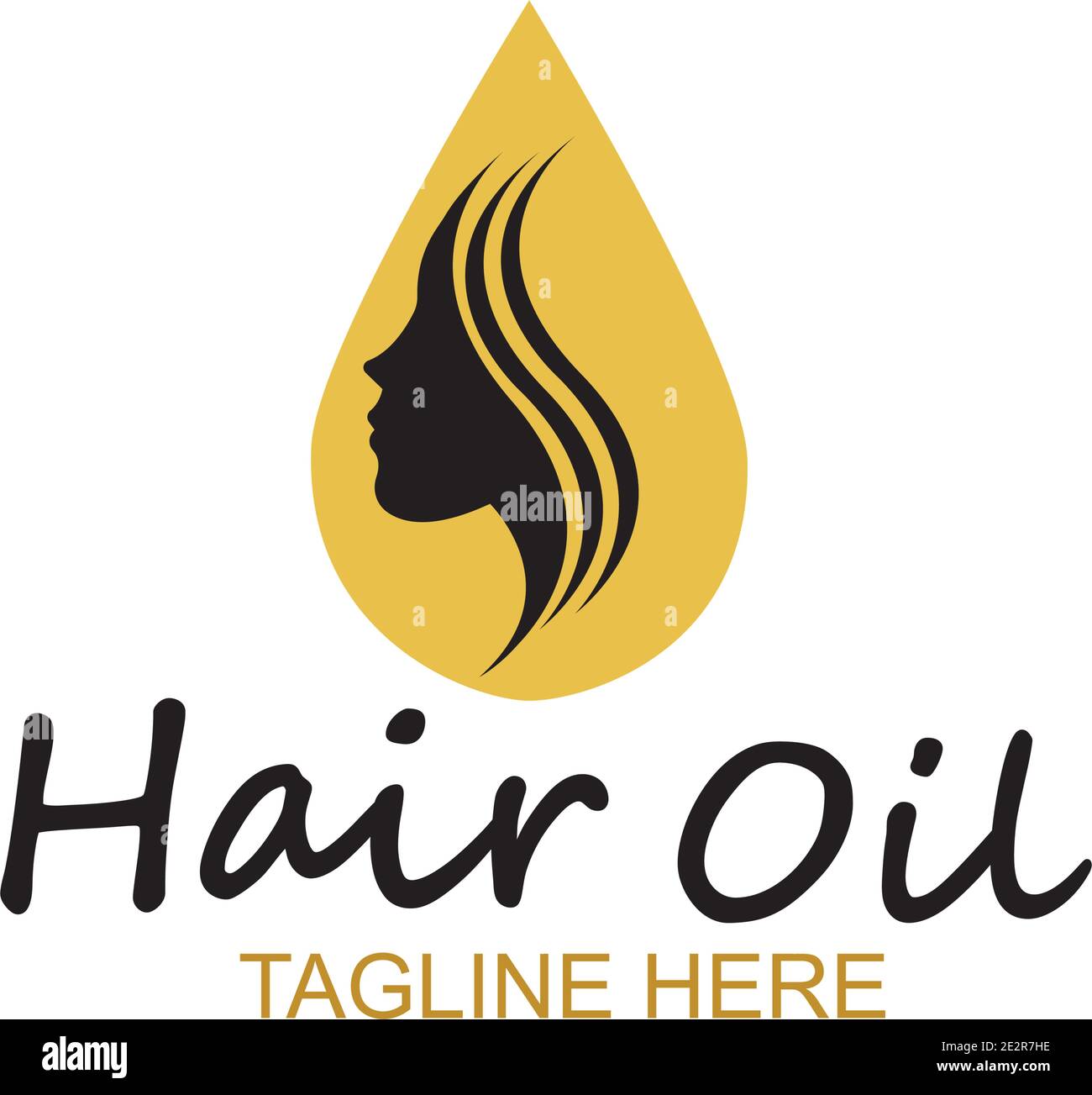 hair oil logo illustration design template Stock Vector Image & Art - Alamy
