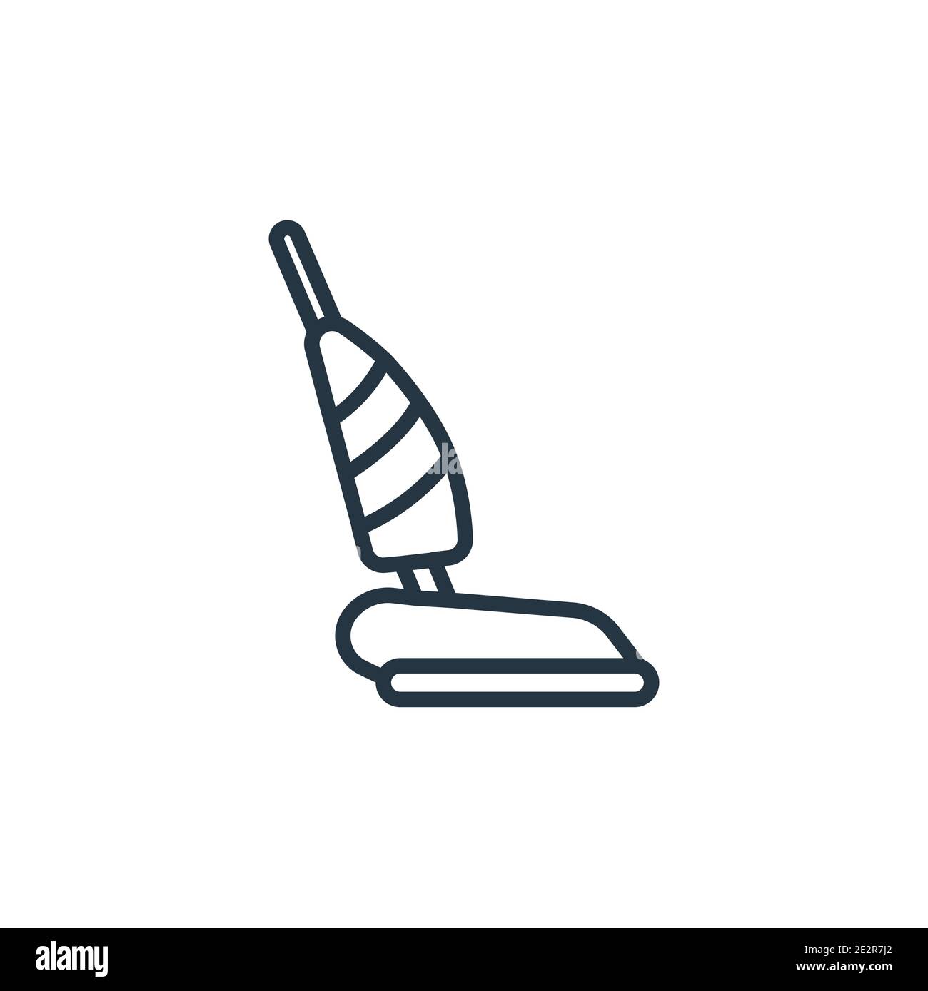 Vacuum outline vector icon. Thin line black vacuum icon, flat vector ...