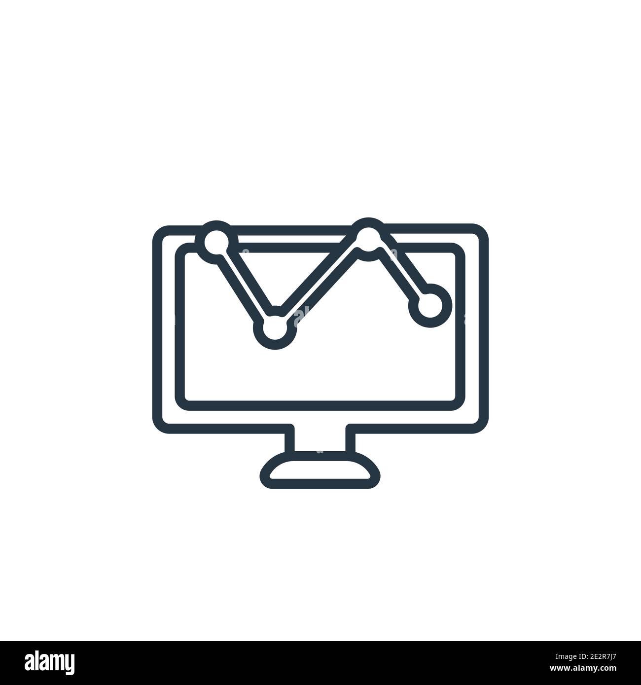 Stock dealing outline vector icon. Thin line black stock dealing icon ...