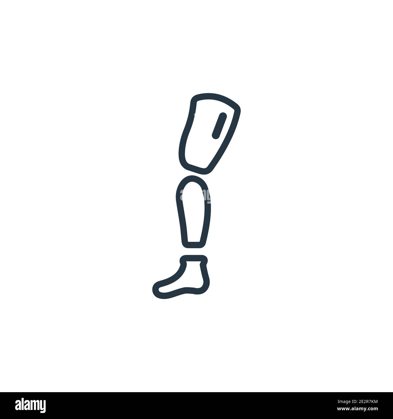 Prosthesis outline vector icon. Thin line black prosthesis icon, flat ...