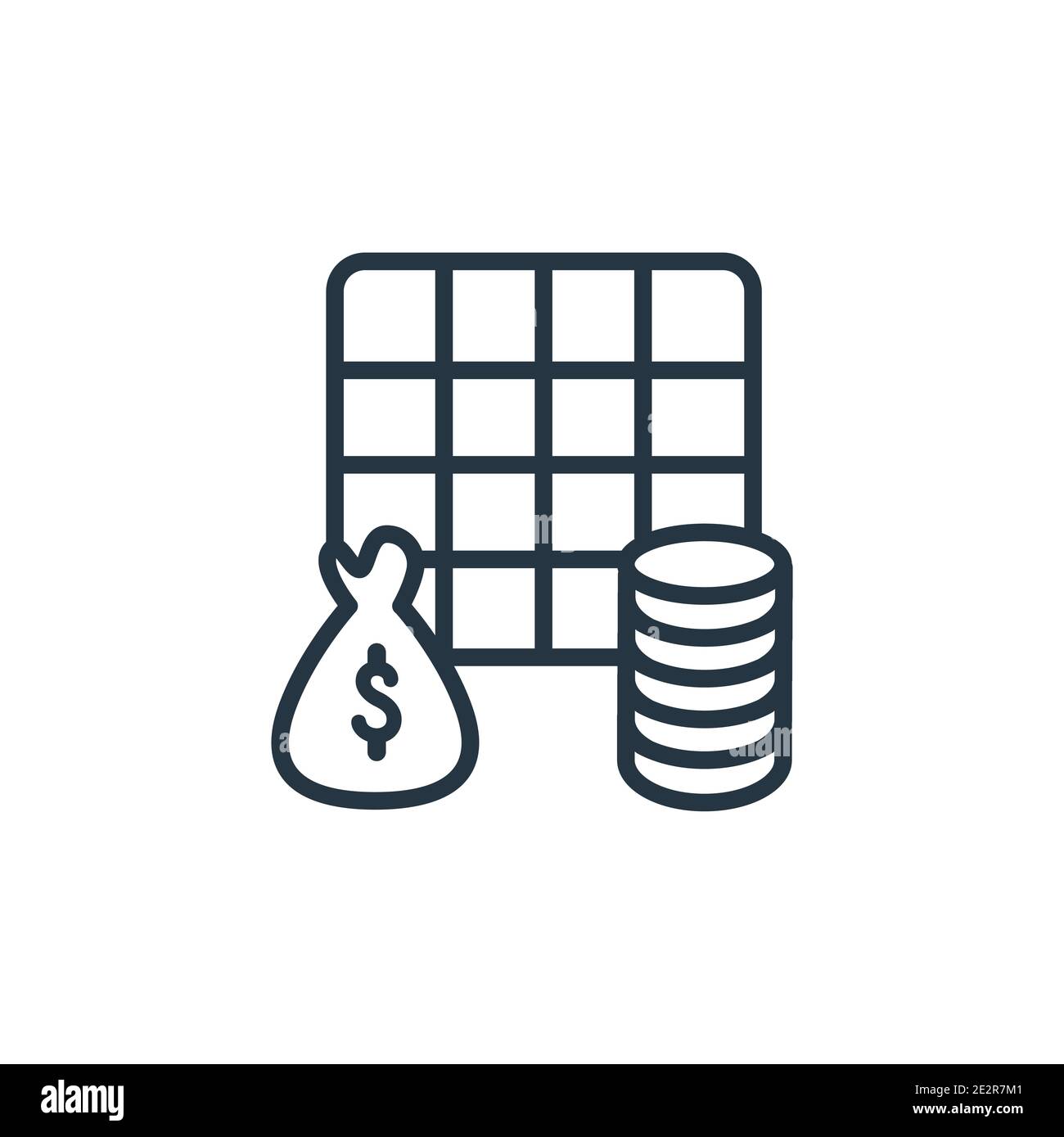 Economy games outline vector icon. Thin line black economy games icon ...