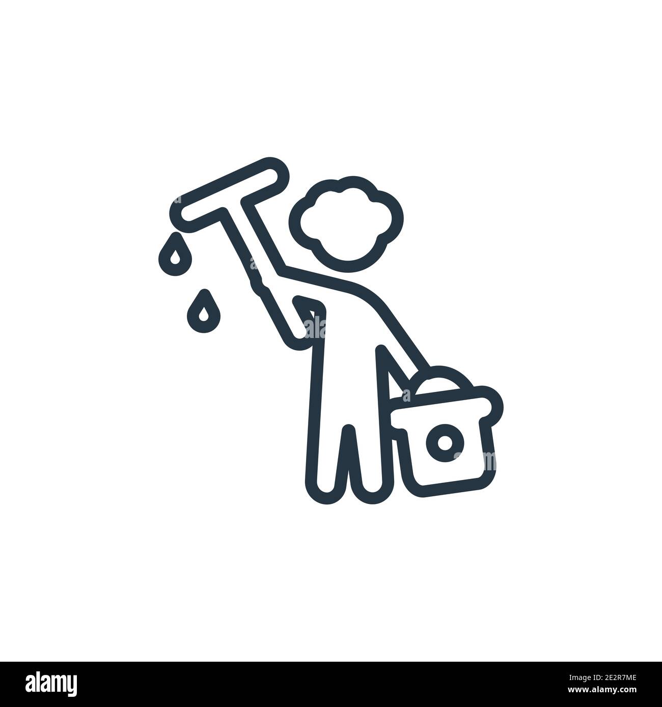 Man painting outline vector icon. Thin line black man painting icon ...