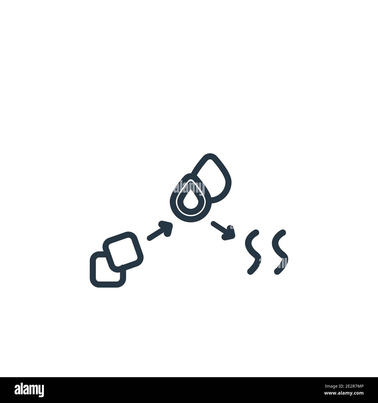 States of matter outline vector icon. Thin line black states of matter ...