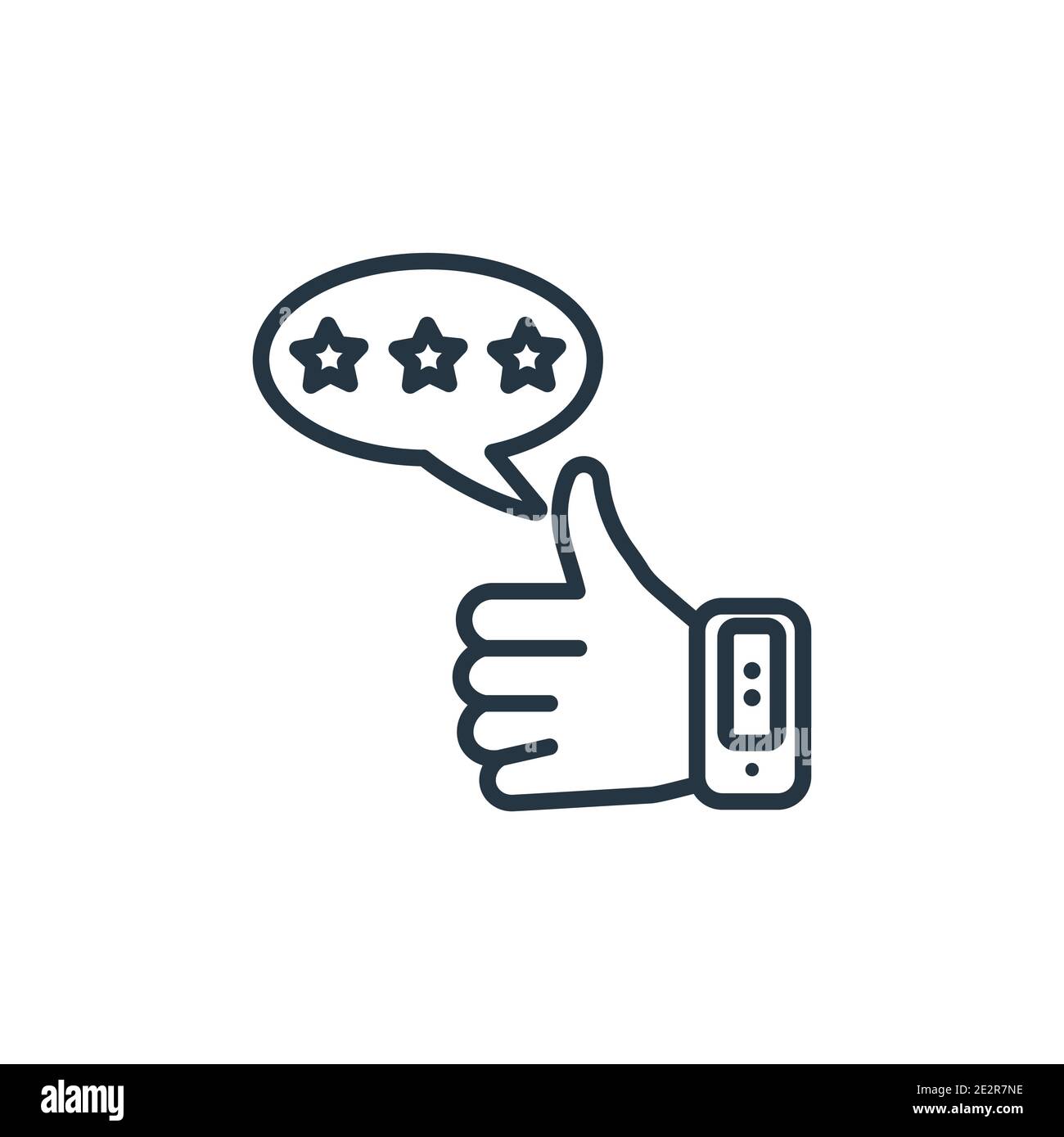 Review outline vector icon. Thin line black review icon, flat vector ...