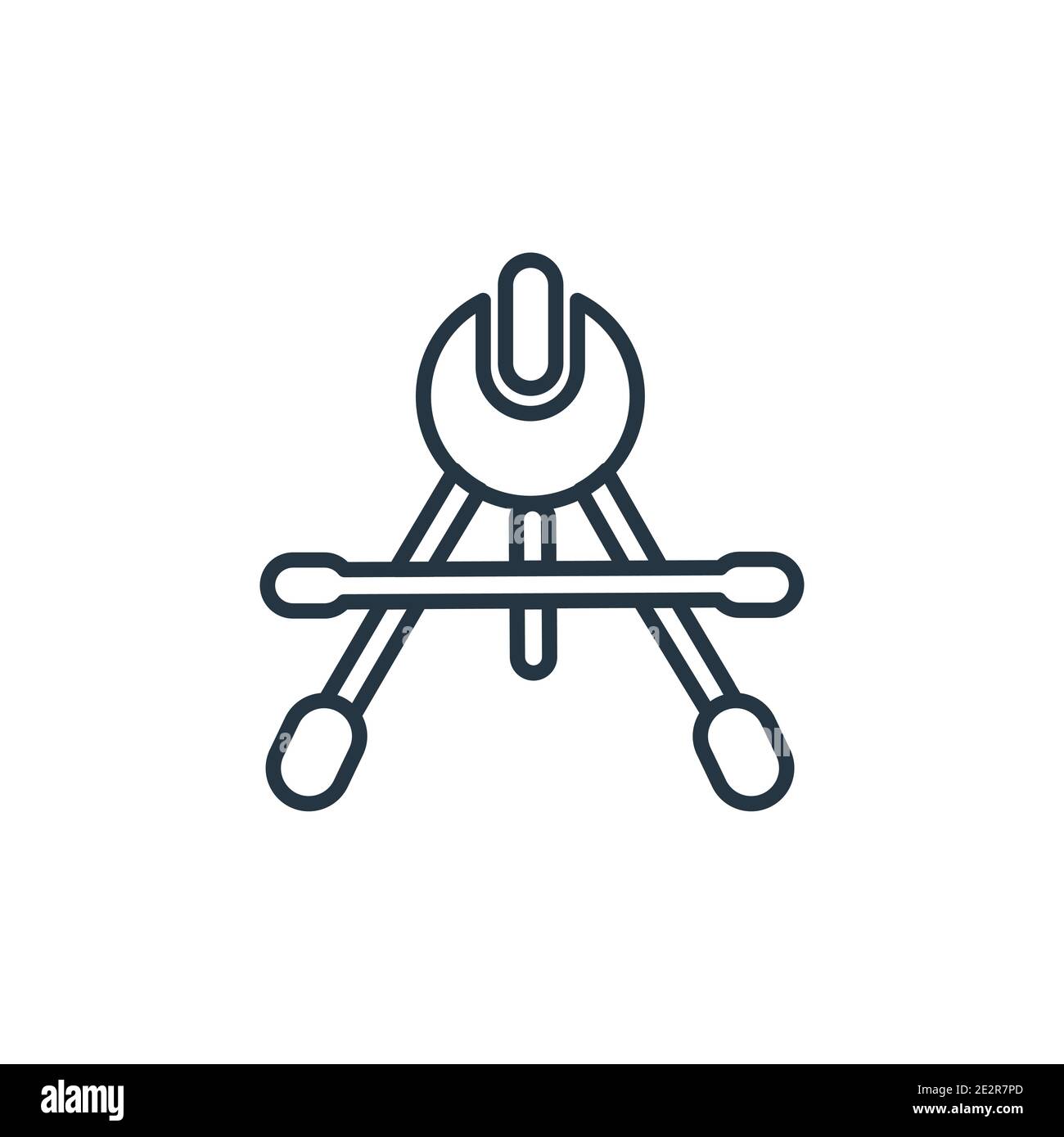 Drawing compass outline vector icon. Thin line black drawing compass ...