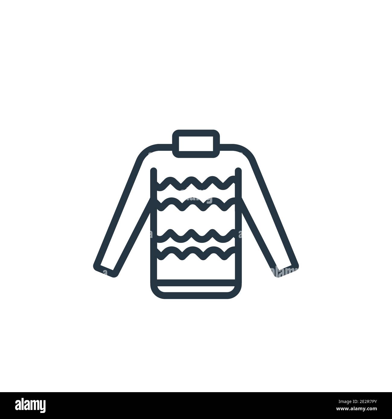 Pullover outline vector icon. Thin line black pullover icon, flat ...