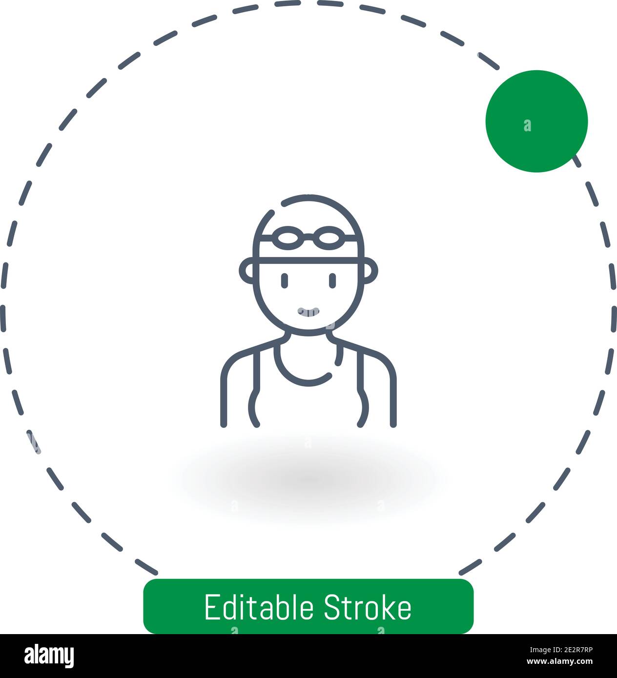 swimmer vector icon editable stroke outline icons for web and mobile ...