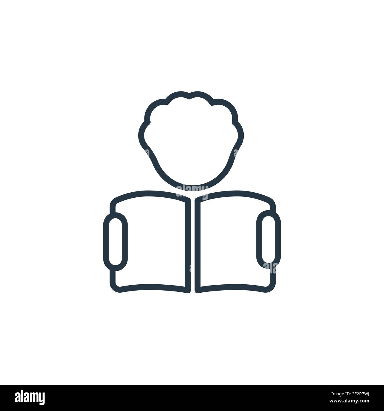 Reader outline vector icon. Thin line black reader icon, flat vector ...