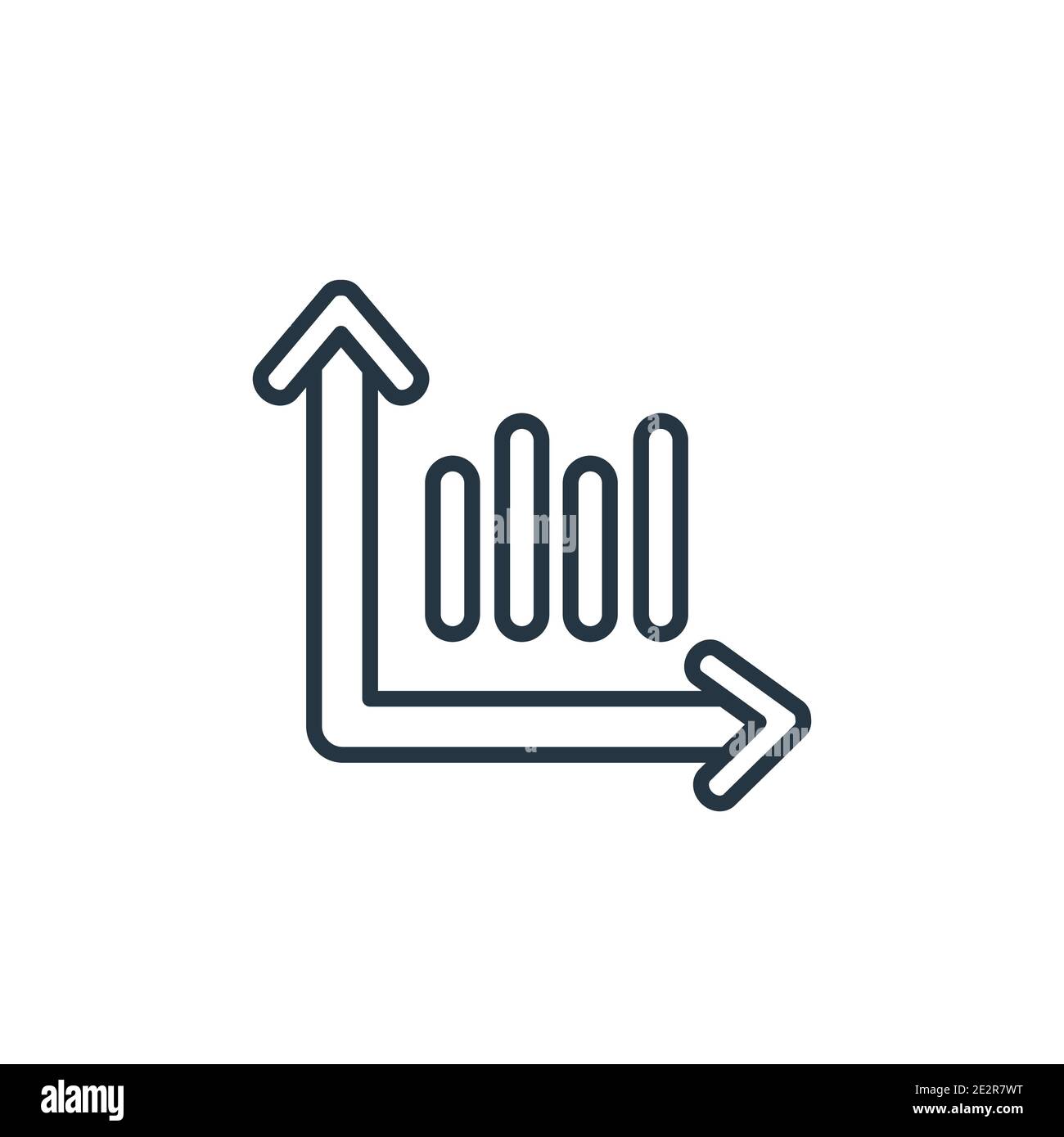 Bar diagram outline vector icon. Thin line black bar diagram icon, flat ...