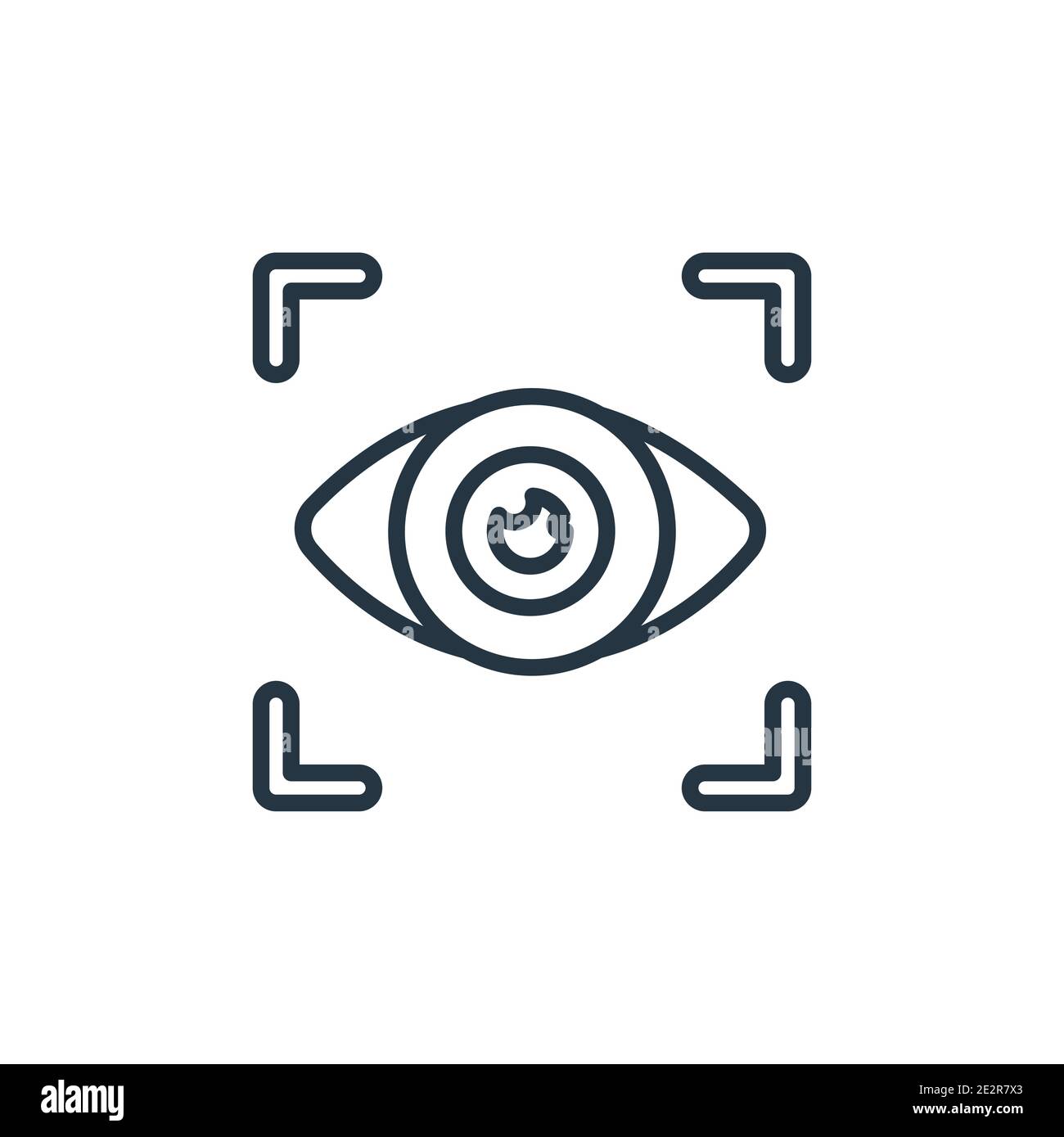 View outline vector icon. Thin line black view icon, flat vector simple ...