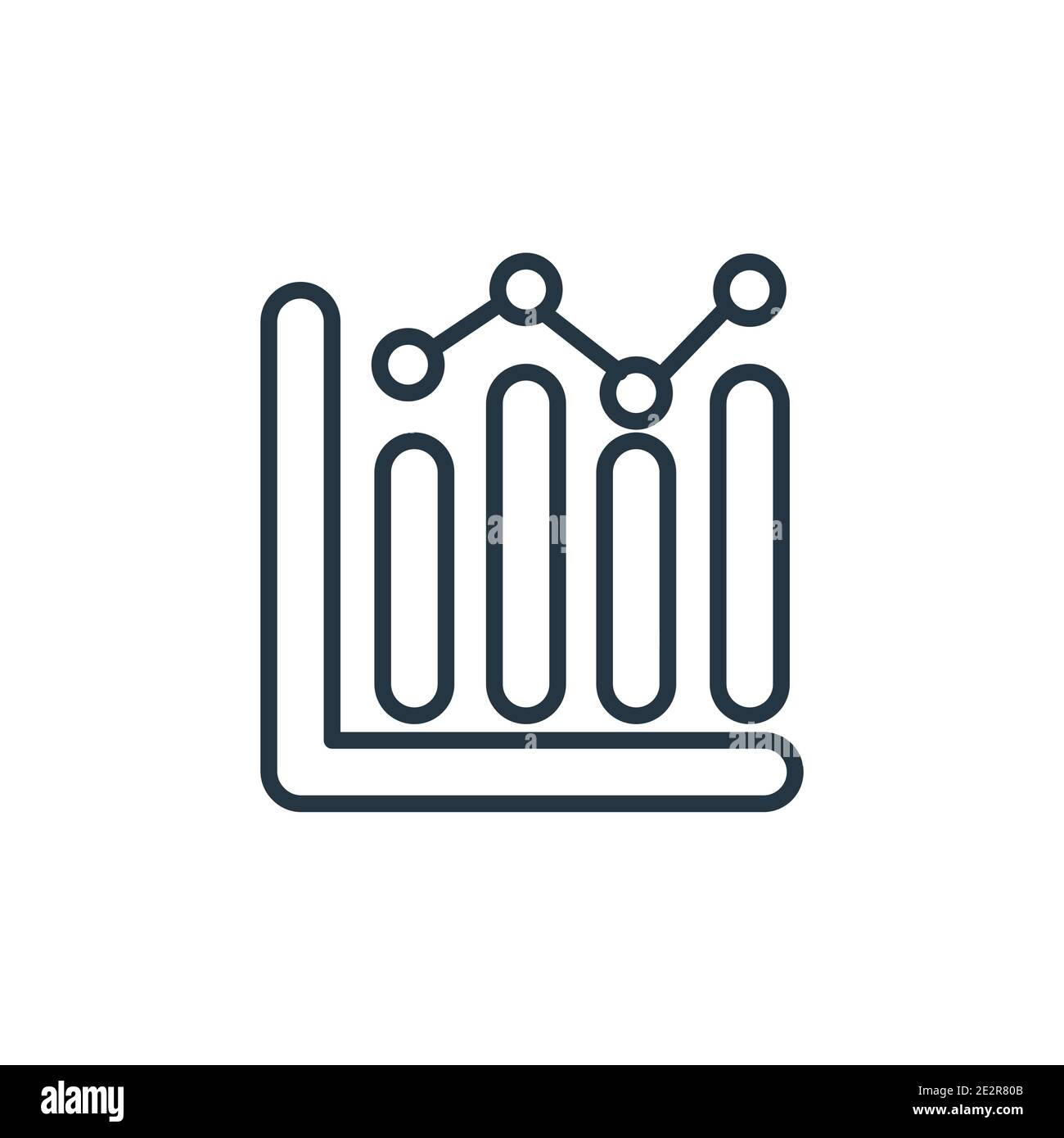 Graphs outline vector icon. Thin line black graphs icon, flat vector ...