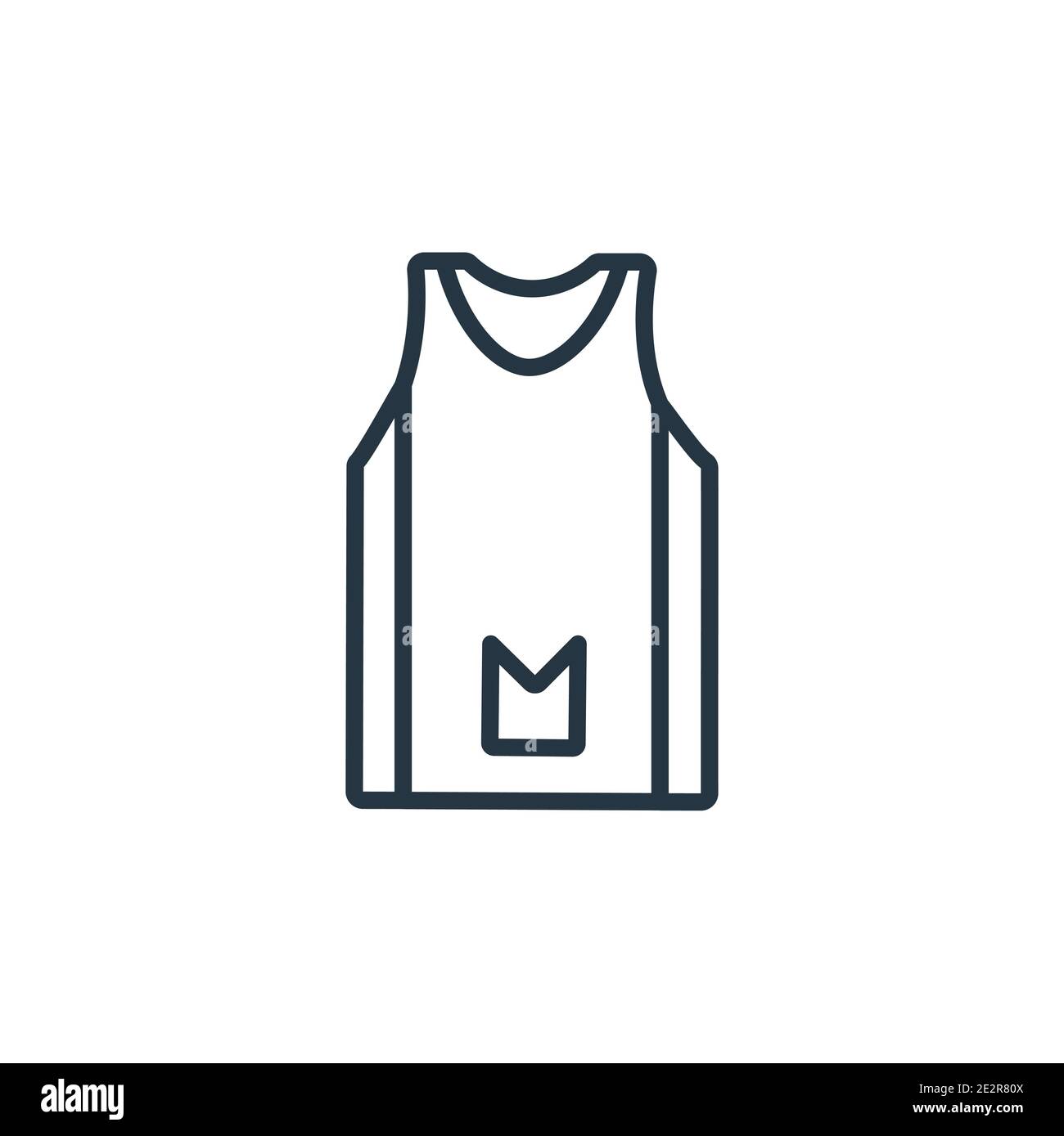 Tanktop outline vector icon. Thin line black tanktop icon, flat vector ...