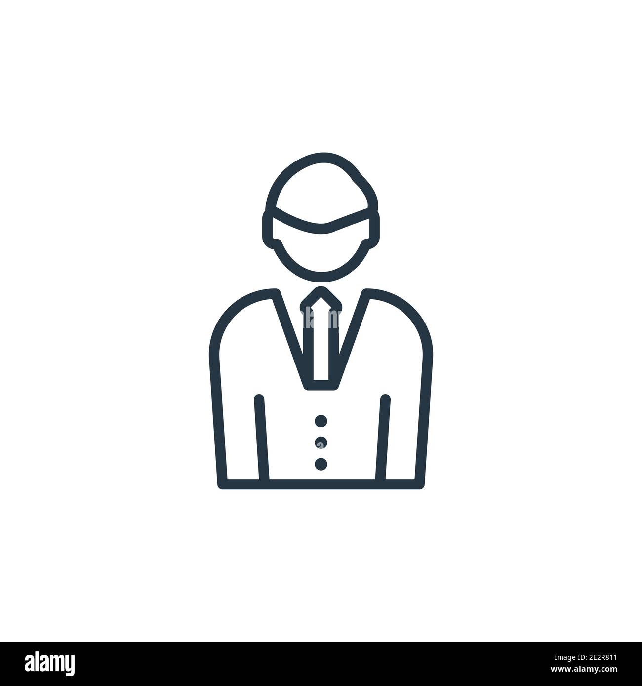 Civilian outline vector icon. Thin line black civilian icon, flat ...