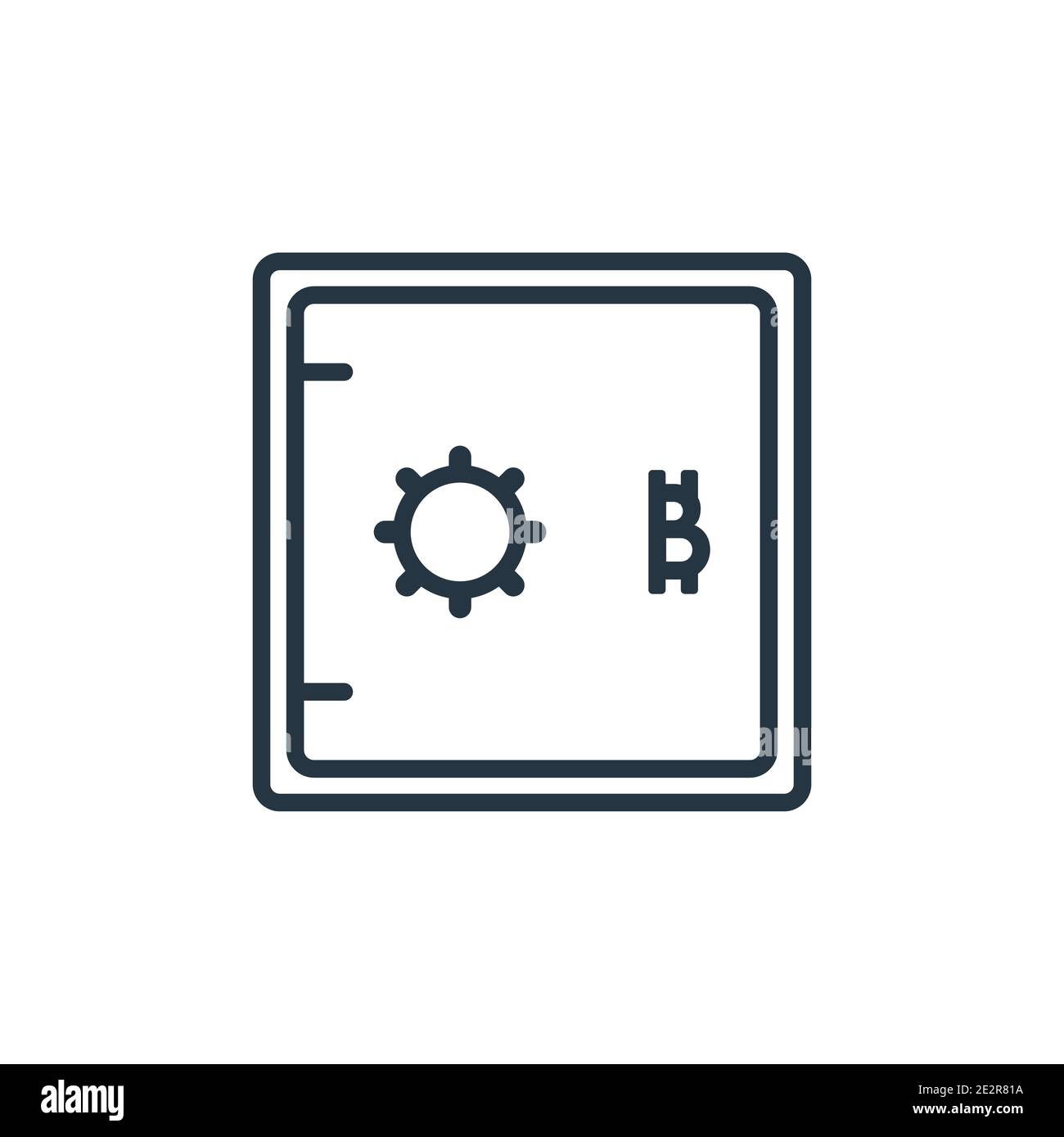 Safe box outline vector icon. Thin line black safe box icon, flat ...