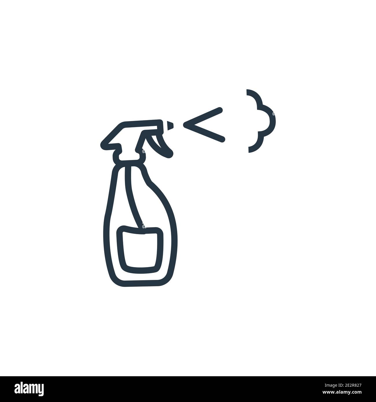 Cleaning spray outline vector icon. Thin line black cleaning spray icon ...