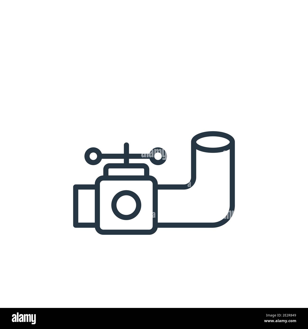 Relief valve outline vector icon. Thin line black relief valve icon ...