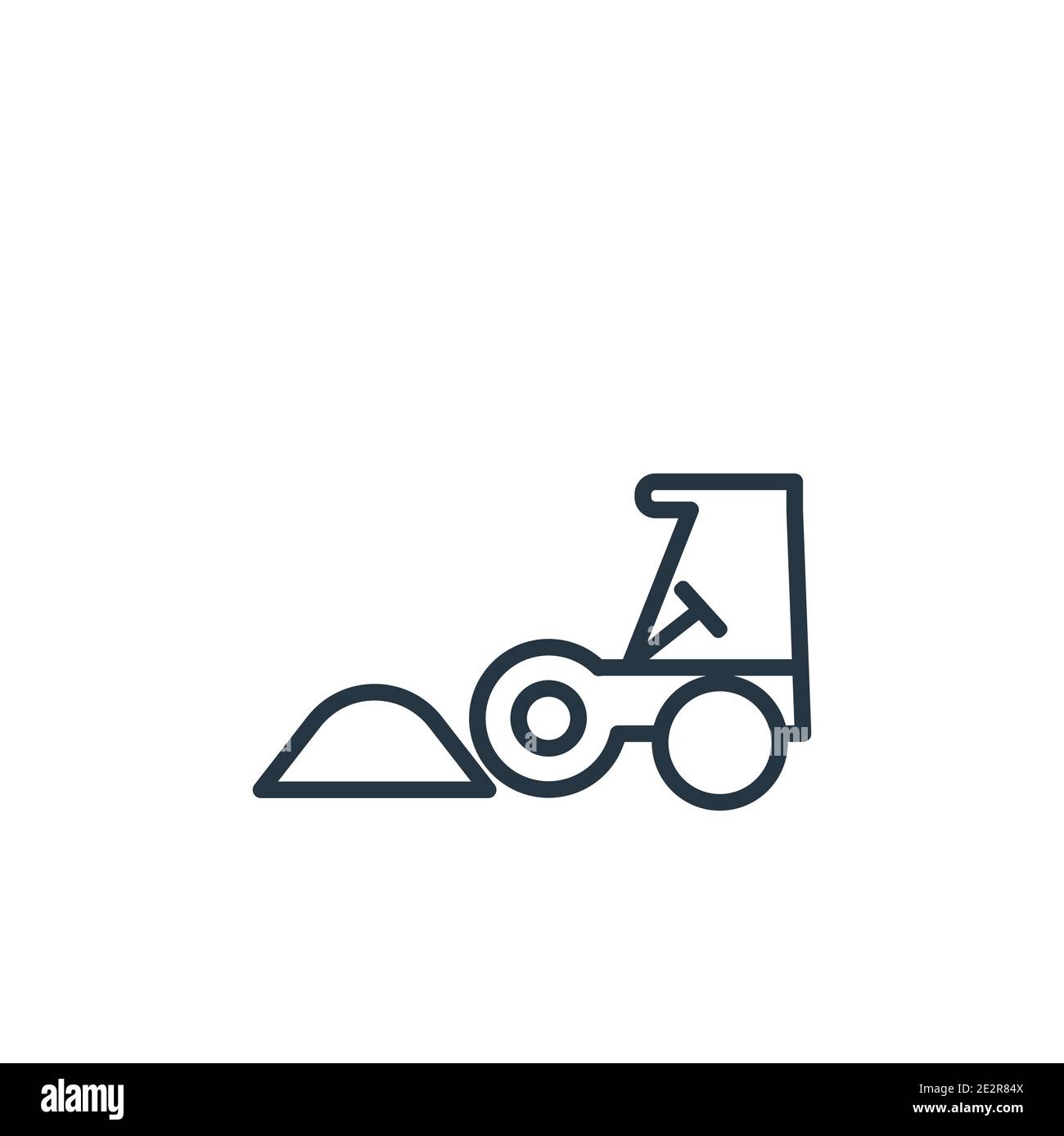 Road construction outline vector icon. Thin line black road ...