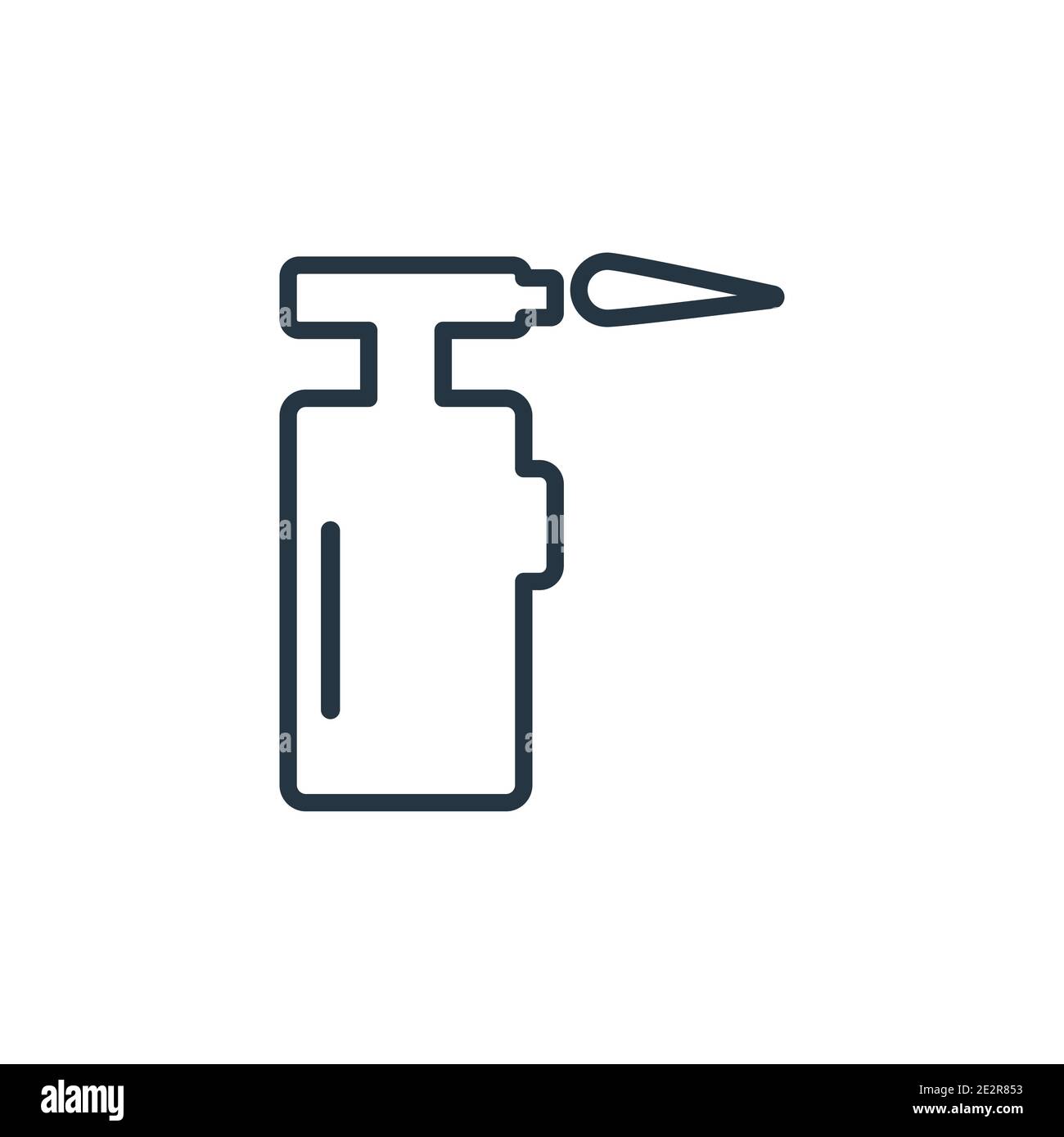 Blowtorch outline vector icon. Thin line black blowtorch icon, flat ...